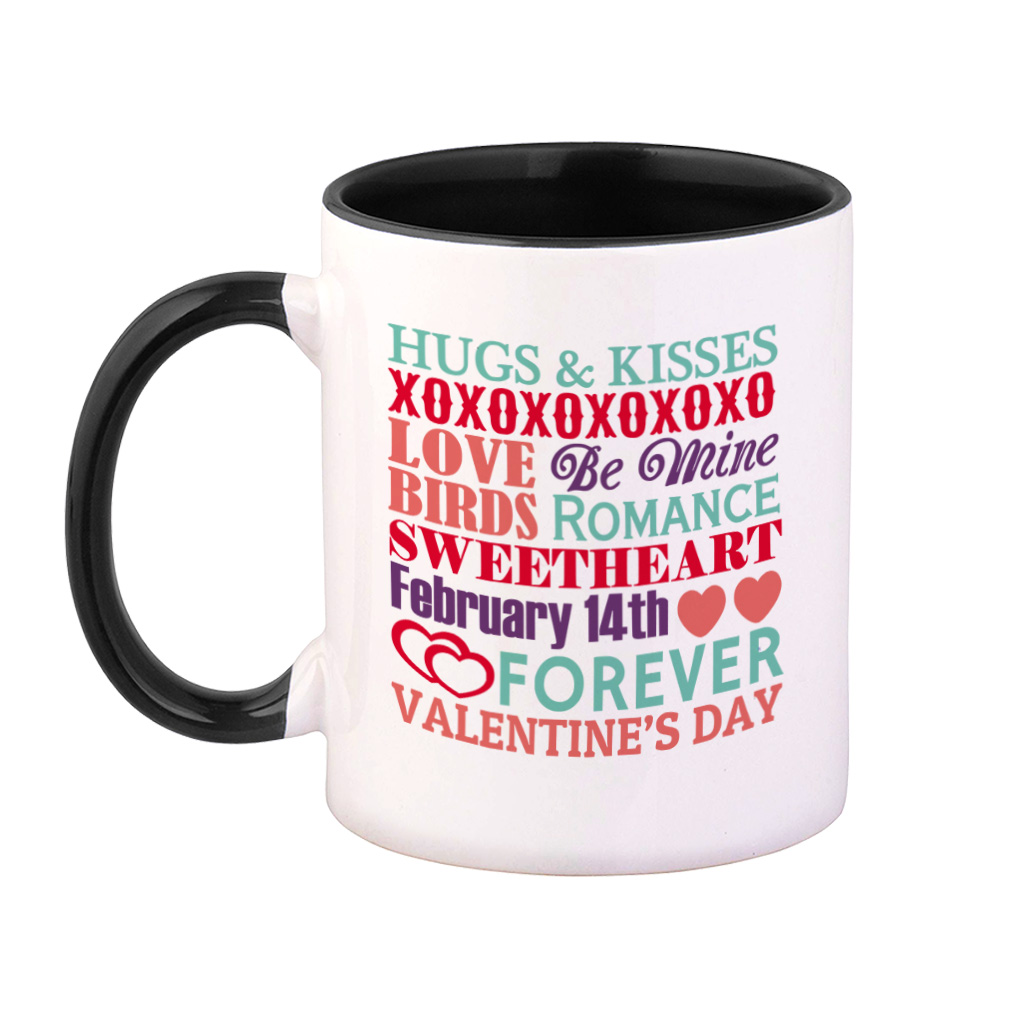 Coffee Mug Hugs Kisses Love Mine Romance February 14Th Valentine's Day ...